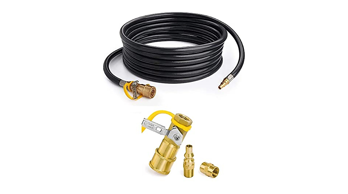 GASPRO 20 Feet Propane Hose & Quick Connect Fittings for RV Grill