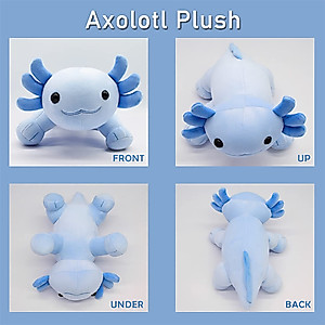 CHUDATOM 10.5'' Axolotl Plush Toy - Soft, Cute, Kawaii Stuffed Animal Pillow Doll for Kids' Birthdays & Home Decoration