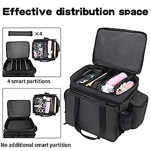 TUSIASC Baking Supplies Storage Bag for Bakers/Pastry Chefs, Cake Decorating Tool Caddy,Suitable for Cake Decorating,Baking Pan,Baking Mat,Muffin Liners,Black