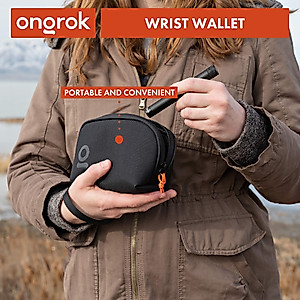 ONGROK Carbon Technology Wrist/Clutch Bag | Small Wristlet Purse, Waterproof Zipper Sealed