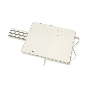 Moleskine Limited Collection Blend Textile Notebook, Hard Cover, Large (5" x 8.25") Ruled/Lined, Beige, 240 Pages (8053853600103)