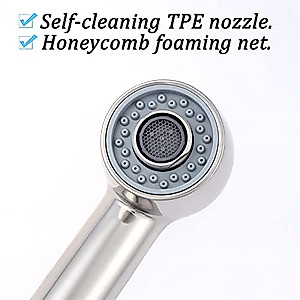 Pull Out Spray Head Bathroom Kitchen Sink Pull-Down Faucet Universal Replacement Part 2 Function Kitchen Sink Faucet Sprayer Head for Bathroom Kitchen Polished Nickel (Plated Nickel)