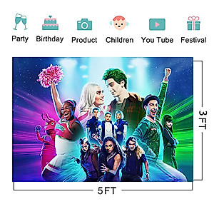 Zombie Backdrop for Birthday Party Supplies 5x3ft Zombies 3 Photo Backgrounds Zombies 3 Theme Baby Shower Banner for Birthday Cake Table Decoration