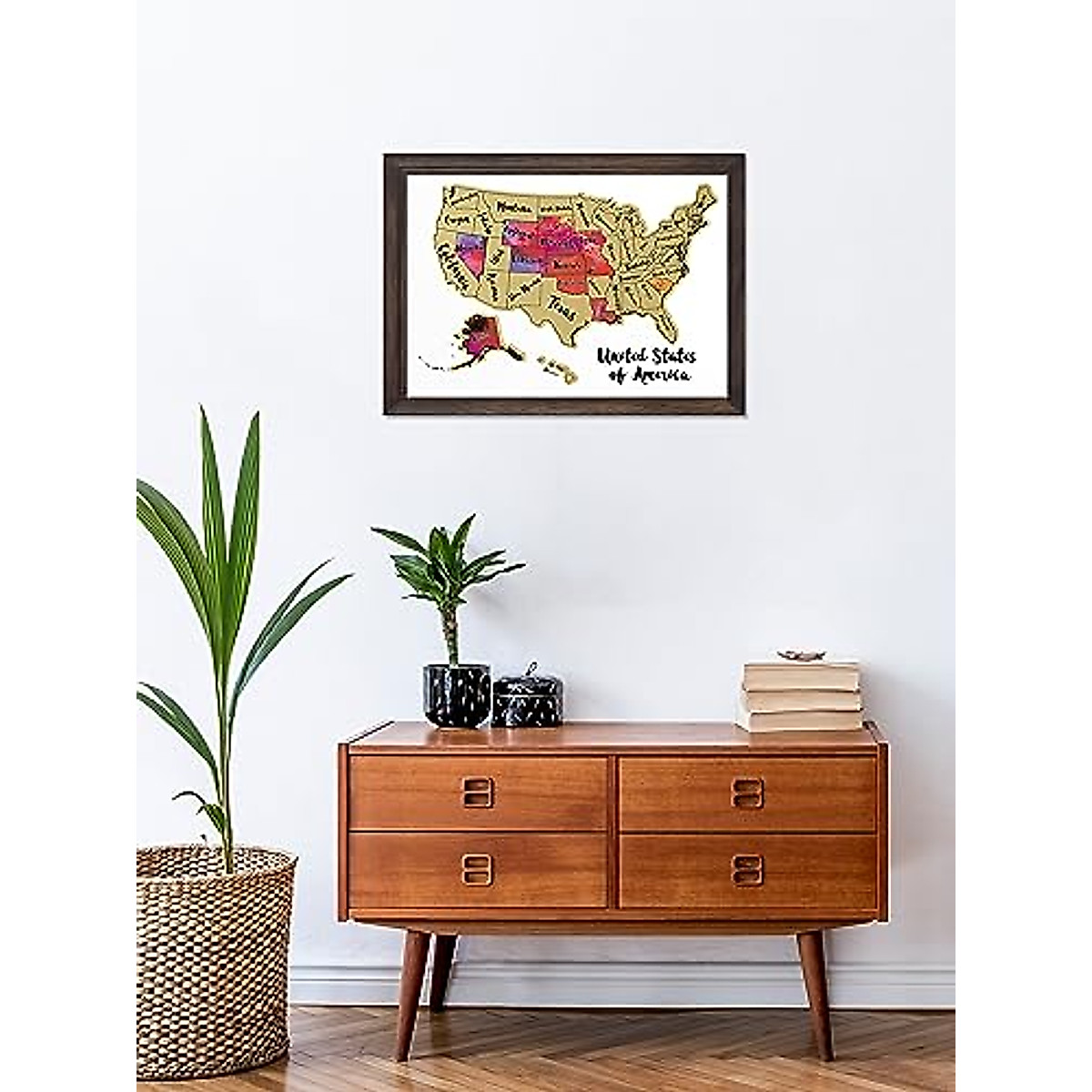 JARLINK Scratch Off USA Map Poster, 12x17 inches United States Map with Unique Accessories Set, Personalized Travel Poster, Gift for Travelers