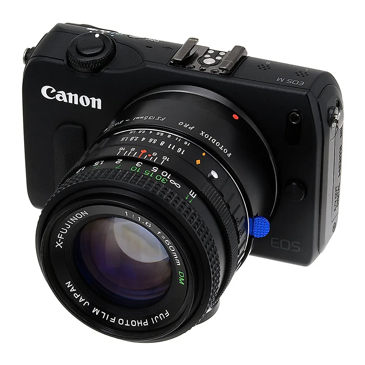 Fotodiox Lens Mount Adapter - Fuji Fujica X-Mount 35mm (FX35) SLR Lens to Canon EOS M (EF-m Mount) Camera Bodies; fits EOS M, M2 Digital Mirrorless Camera