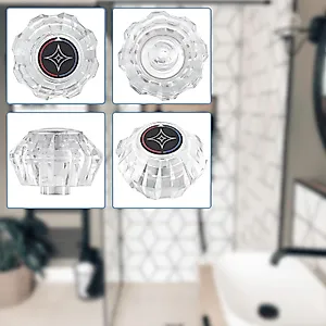 Price Pfister Old Style Avante Series Shower Faucet Handle Replacement - Compatible with 940-240, Clear Acrylic Single Handle Tub Faucet Knob