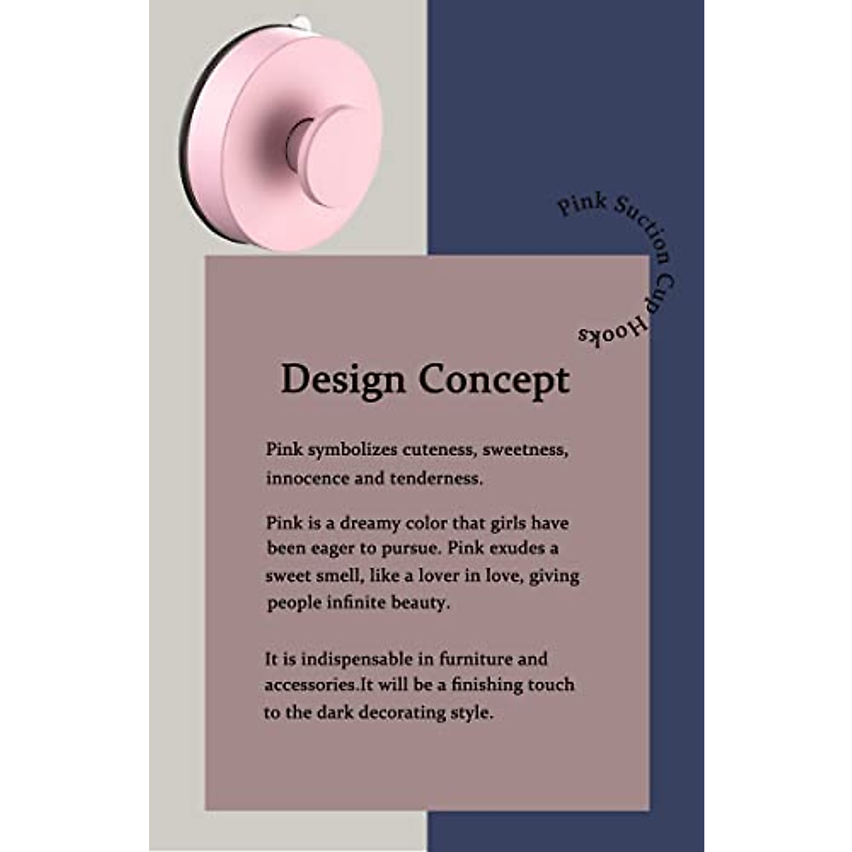 2PCS Suction Cup Hook(Pink)- Shower Suction Hooks for Towel Loofah Bathrobe -Towel Hooks for Glass Door Windows-Waterproof Utility Hooks for Kitchen Utensils-Damage Free Installation