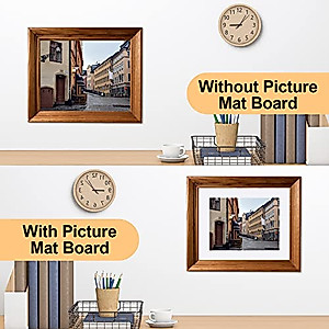 Acid Free 16 Pack 8 x 10 White Pre-Cut Picture Mat Board Show Kit for 5 x 7 Photos,Artworks,Prints,Includes 16Pcs Core Bevel Cut Matts & 16 Pcs Backing Board &16Pcs Clear Bags