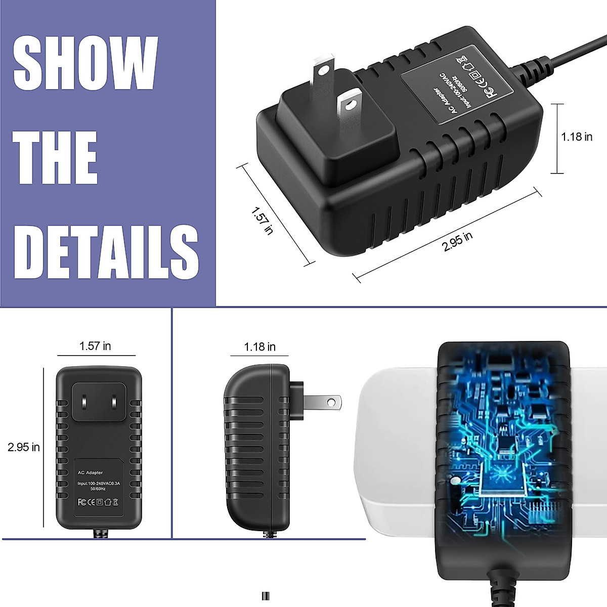 Digipartspower AC DC Adapter for Canon P23-DH III V II P11-DH P23-DHV Calculator Power Supply Cord Cable PS Charger Mains PSU