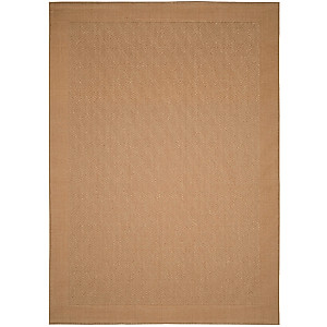 SAFAVIEH Palm Beach Collection Area Rug - 8' x 10', Maize, Sisal & Jute Design, Ideal for High Traffic Areas in Living Room, Bedroom (PAB351M)