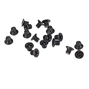uxcell M3 x 3mm Phillips Screw Fastener Black for Laptop PC TV Fan Switch 500pcs