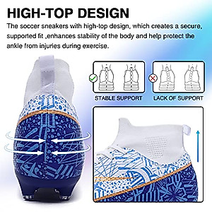 Mens Soccer Shoes Soccer Cleats Women Football Cleats Tacos De Futbol para Hombre Football Shoes for Turf Futsal Shoes Cleats Football Turf Cleats Professional Football Training Boots AG FG