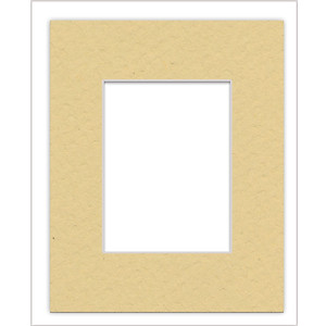 12x18 Mat Bevel Cut for 11x17 Photos - Acid Free Marzipan Beige Precut Matboard with Backing Board and Crystal Clear, Self Seal Photo Mat Bag - for Pictures, Photos, Framing - 4-ply Thickness