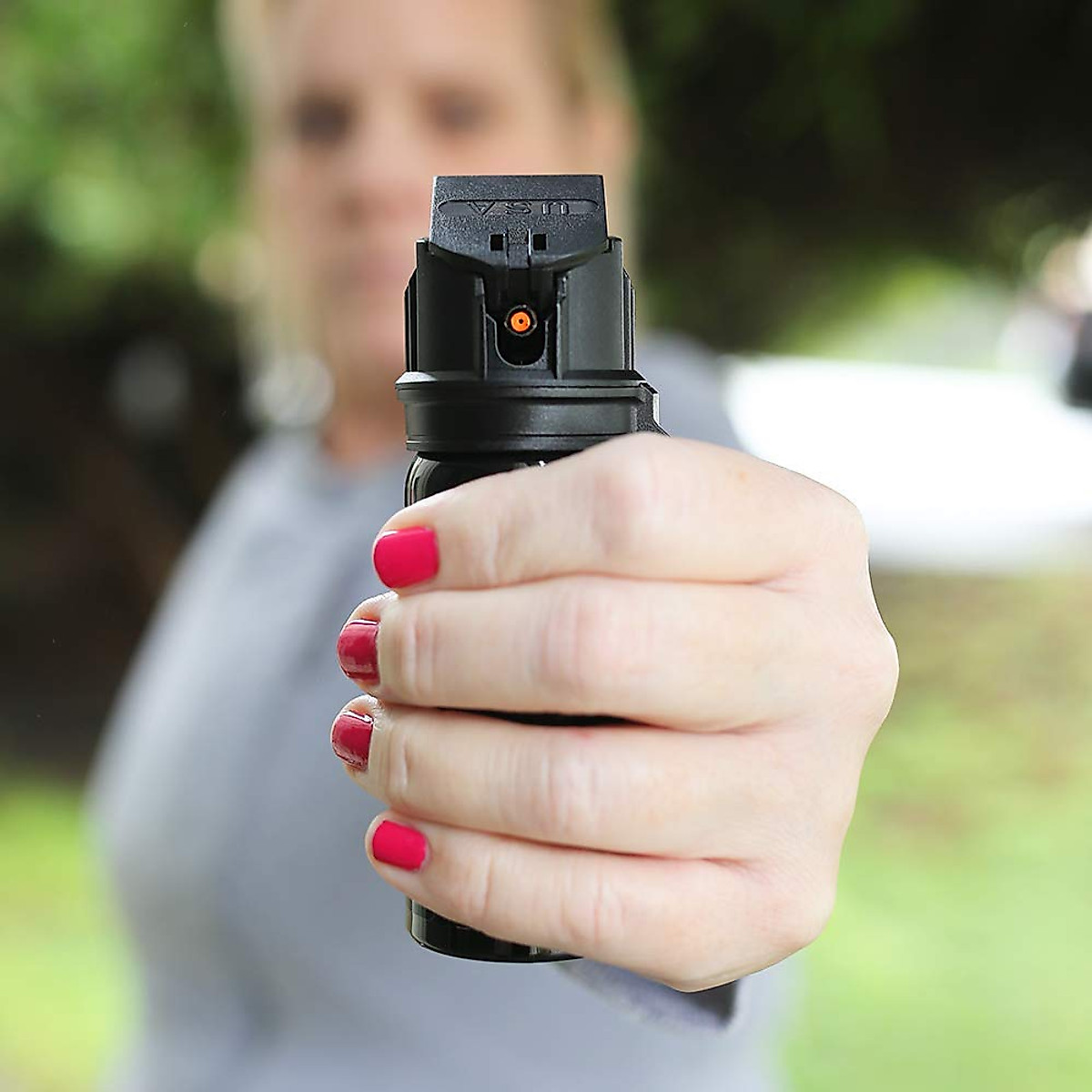 Pepper Gel Spray with UV Dye - Trusted by Military, Maximum Strength, Quick Access Flip Top, Sprays Any Angle, 18ft Range - 2 Pack