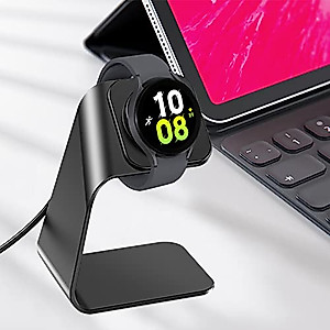 NANW Charger Dock Compatible with Samsung Galaxy Watch 5/5 Pro/Watch 4/Watch 4 Classic/Watch 3/Active 2 /Active, USB Replacement Charging Cable Dock Stand Accessories for Galaxy Watch 5/5 Pro,Black