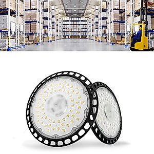 GZYLCH LED High Bay Light 200W, Lighting for Warehouse, Commercial Lighting Fixture w/Plug for Garage Shop Warehouse Workshop,4pack,150w