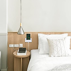 2pcs Adhesive Wall Mount Phone Holder Mobile Phone Charger Socket Pocket Multi-Purpose Phone Charging Dock Damage Free Storage Box Perfect for iPhone Smartphone Mini Table Remote Control (White)