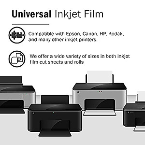 Screen Print Direct® Waterproof Inkjet Film Sheets(13" x 19" - 100 Sheets) - Transparency Film for Silk Screen Printing, Inkjet Film Sheets for Screen Printers - Screen Printing Supplies