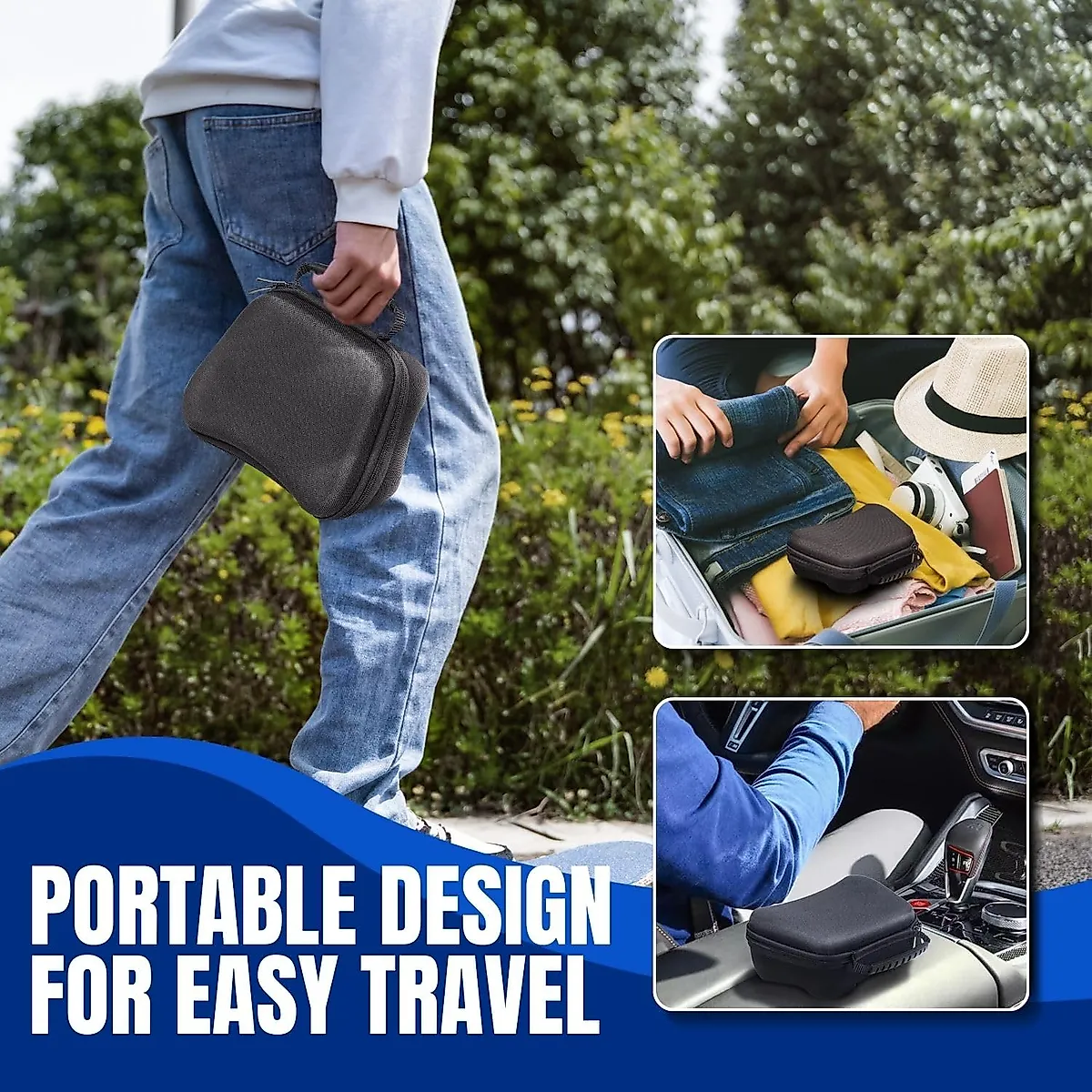 TNP Carrying Travel Storage Case for PS5 Controller, PS4 Controller, Xbox series X / S / Xbox One Controller, Nintendo Switch Pro Controller Holder Hard Shell Protective Cover EVA Accessories Pocket