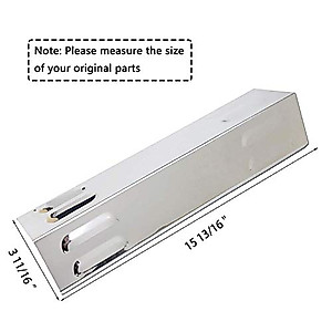 Hisencn Repair kit Stainless Steel Gas Grill Burner Pipe Tube, Heat Plate Shield Tent Deflector, Burner Cover Replacement for Dyna-Glo DGB390SNP-D, DGB390BNP-D Smart 3 Burner LP Gas Grill Models