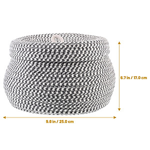 Alipis Hamper Basket Cosmetics Storage Holder Sundries Container Wardrobe Sundries Organizer Home Storage Container Sundry Storage Holders Sundries Holder Snack Cotton Rope Key