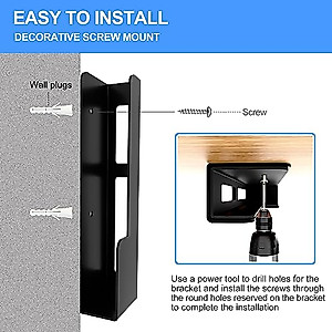 GOME Laptop Wall Mount Metal Bracket with Felt Board to Protect Your Laptop, Laptop Wall Mount Holder Shelf with Screws to Enhanced Stability