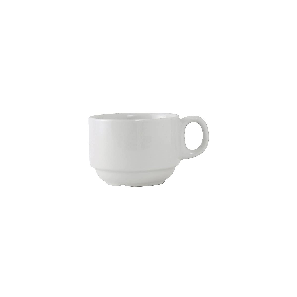Tuxton China ALF-0703 Cup, 7 oz., 3-1/4" Dia. x 2-1/2"H, Stackable, Microwave & Dishwasher Safe, Oven Proof, Fully vitrified, Lead-Free, TuxCare, Healthcare, Alaska/Colorado, Case of 36