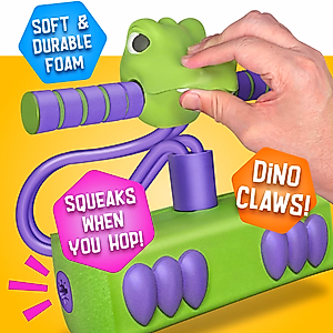 MindSprout Pogo Saurus | Foam Pogo Jumper for Kids 3, 4, 5, 6, 7, Years Old, Dinosaur Toys, Birthday for Boys or Girls up to 250Ibs, Pogo Stick, Indoor & Outdoor Toys