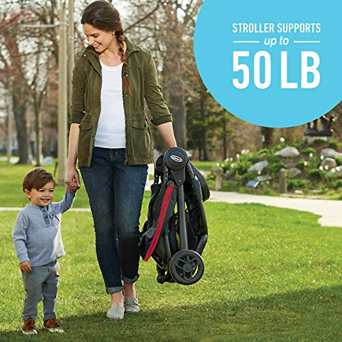 Graco FastAction SE Travel System | Includes FastAction SE Stroller and SnugRide 30 LX Infant Car Seat, Hilt 2 Piece Set(Pack of 1)