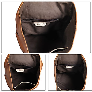 Genuine Leather Sling Bags Hiking Sling Backpacks Vintage Handmade Crossbody Chest Daypack Anti-theft Shoulder Bag Satchel (Brown)