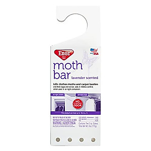 Enoz Lavender Scented Moth Bar, Kills Clothes Moths, Carpet Beetles, Eggs and Larvae, 6 oz Bar (Pack of 3)