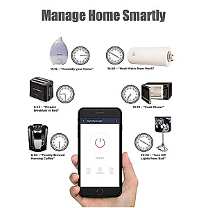 WOOSTAR WIFI Smart Plugs, Mini WiFi Outlet Compatible with Alexa, Google Assistant for Voice Control, No Hub Required, WiFi Enabled Remote Control, Timer Function-4 Pack