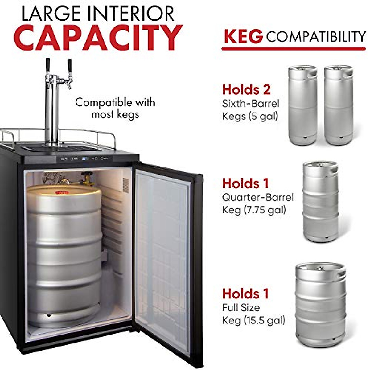 Kegco MDK-309SS-01 Keg Dispenser, Stainless Steel
