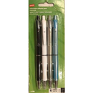 Staples Retractable Ballpoint Pens, 4-pack