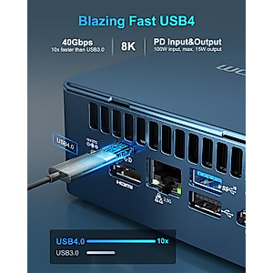 GEEKOM Mini PC Mini IT13, 13th Intel Core i7-13620H (10C/16T, up to 4.9GHz), 32GB DDR4 RAM/1TB PCIe Gen4 SSD Mini Desktop NUC13, USB4.0/8K UHD/WiFi 6E/BT5.2, Home&Office Mini Desktop Computers