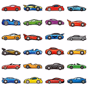 500 Pcs Race Car Stickers for Kids Transportation Stickers Sports Car Stickers Vehicle Stickers for Boys Toddler Teens Car Themed Party Favors Teacher Reward Educational Toy Art Craft Activities