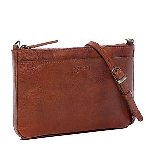 BACCINI shoulder bag & clutch LORENA small evening handbag real leather cross-body bag leather bag Female light-tan