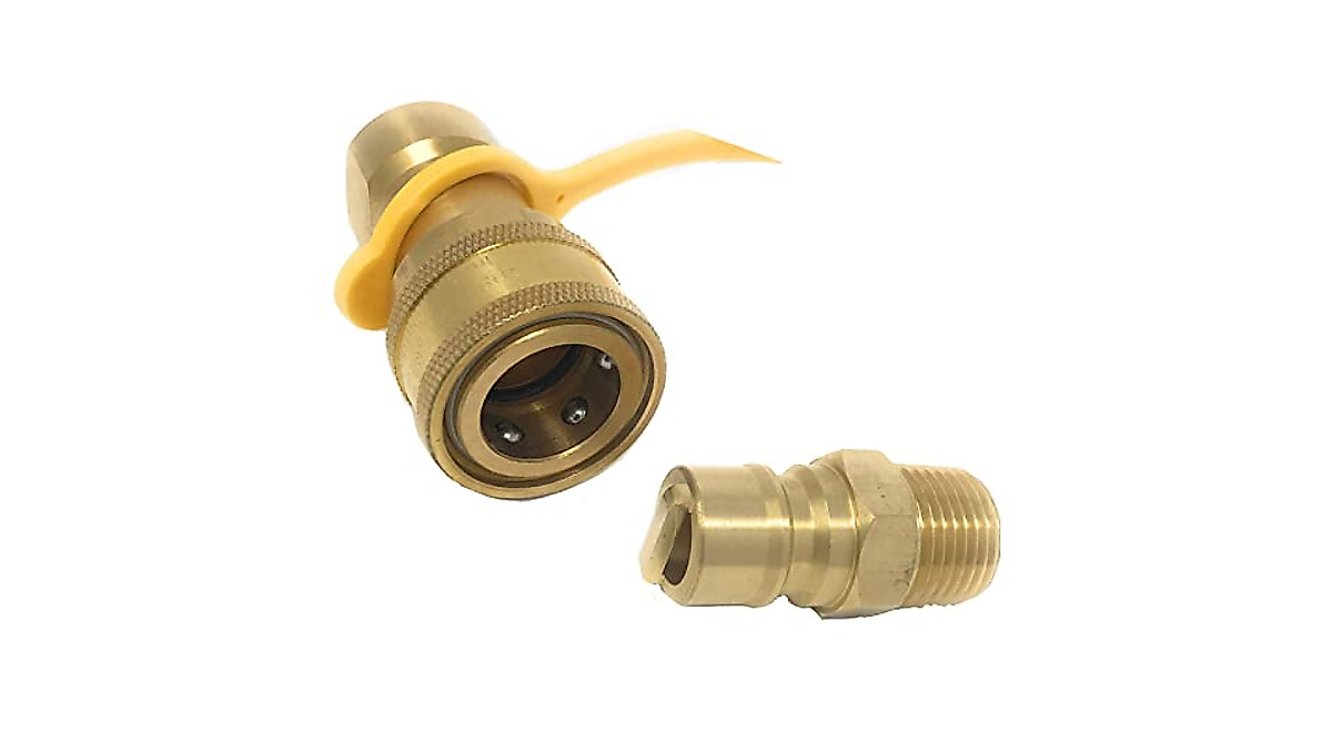 1/2" QDD Gas Connector & Male Plug - Solid Brass
