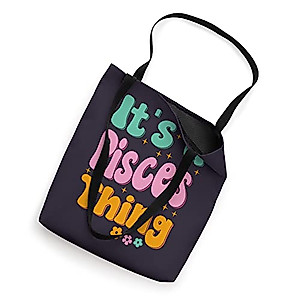 Pisces Zodiac Sign 70s Hippie Style Tote Bag