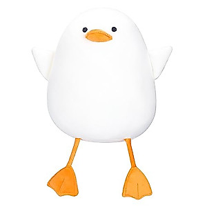 MELECERi White Duck Plush Toy Stuffed Animals Hugging Duck Plush Cute Plushies for Girls and Boys 13.7"