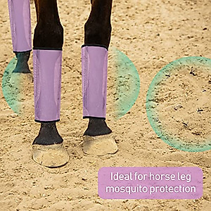 Set of 8 Mesh Fly Boots for Horse Loose Breathable Mesh Horse Boots Protective Horse Leg Wraps Horse Leggings for Preventing Flies and Mosquitoes Bites (Dark Gray, Light Purple)