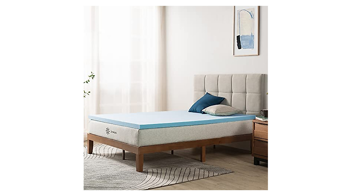 ZINUS Cooling Gel Memory Foam Mattress Topper - Queen