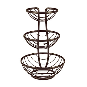 Spectrum Diversified Ashley Arched 3-Tier Server for Storage and Organization of Fruit Vegetables Produce, Bronze