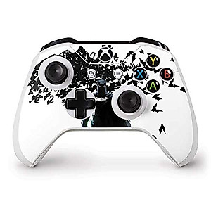 Skinit Decal Gaming Skin compatible with Xbox One S Controller - Officially Licensed Warner Bros Batman and Bats Design