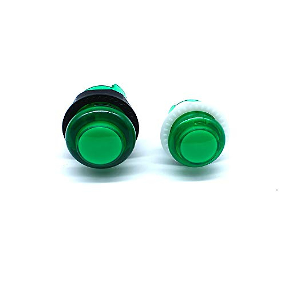 Arcity 8 Pcs Arcade LED Push Buttons Illuminated Light 6 × 30mm Buttons + 2 × 24mm Buttons with Built-in Microswtich for Arcade Machine Video Game Console DIY Jamma MAME Raspberry Green New