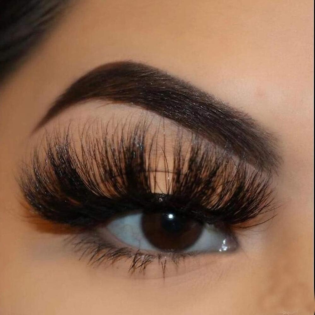 DAODER False Eyelashes 25MM Mink Lashes Dramatic Look Fluffy Long Fake Eyelashes Wispy 25mm False Lashes Strip 10 Variety Pairs Mixed for Halloween Bold Makeup