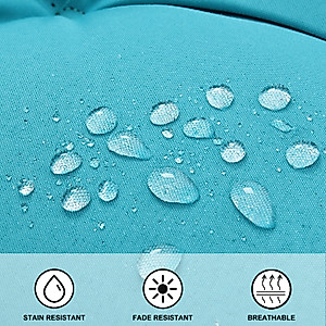 Blytieor Outdoor 3 Piece Wicker Chair Cushion Set, 1 Loveseat Wicker Settee Cushion & 2 U-Shape Cushion for Patio Bench All Weather