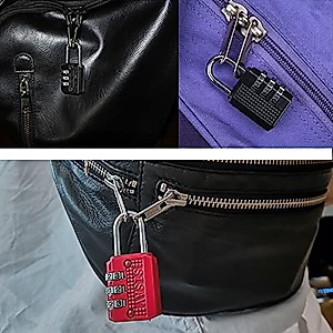 SISAV 3 Digit Combination Lock,Gym Padlock,Outdoor Padlock,Suitable for School Lockers,Tool Boxes,Travel Backpack,Hasp(Pink 1pack)