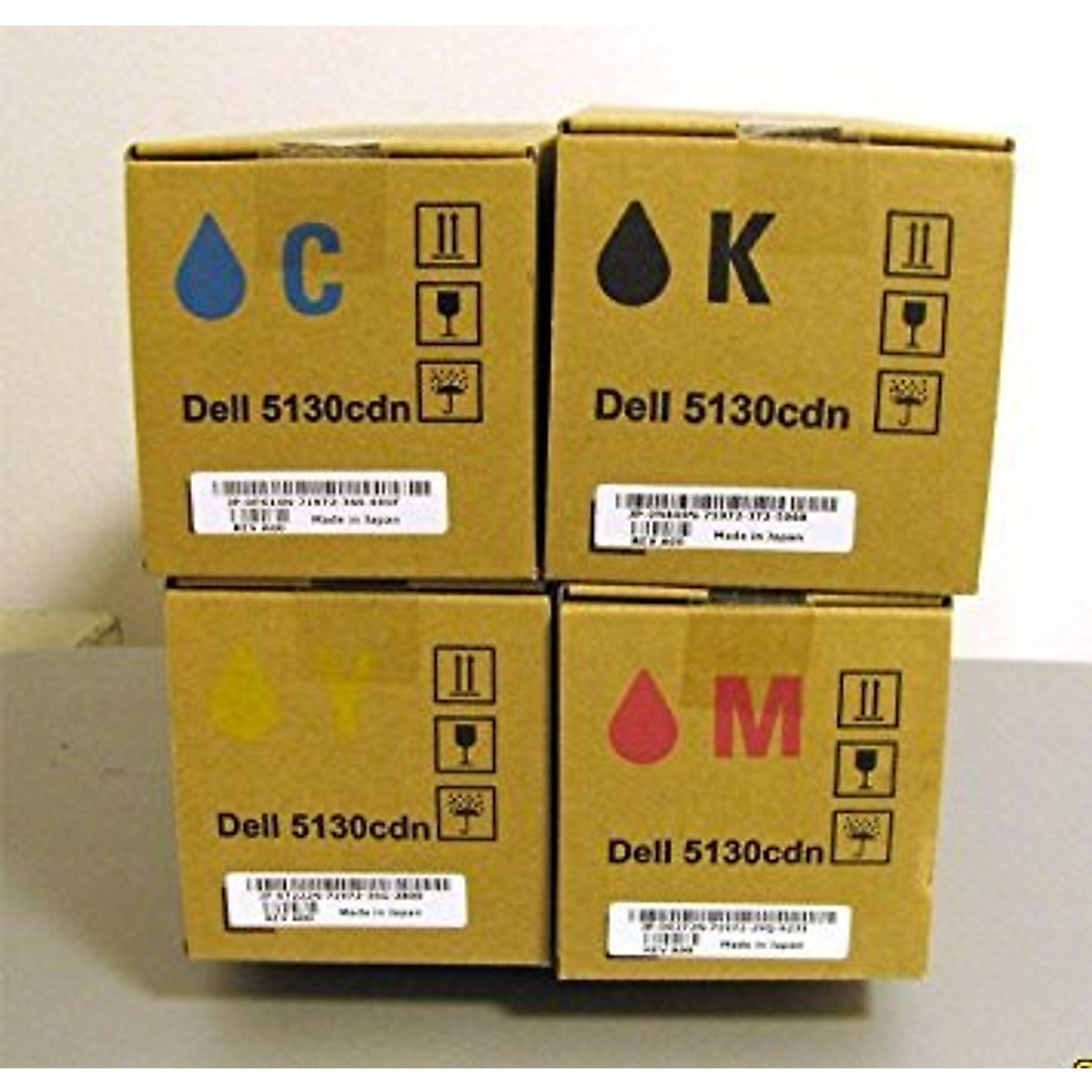 GENUINE DELL 5130cdn HIGH CAPACITY TONER CMYK SET for Dell 5130cdn Printer