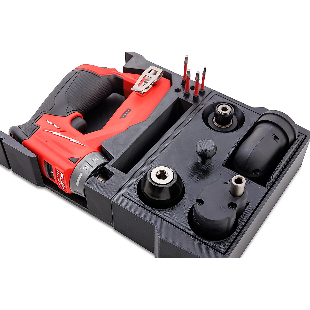 Installation Drill Driver Organizer for Milwaukee M12 Combo Drill and Accessories- Made for Packout Compact Organizer